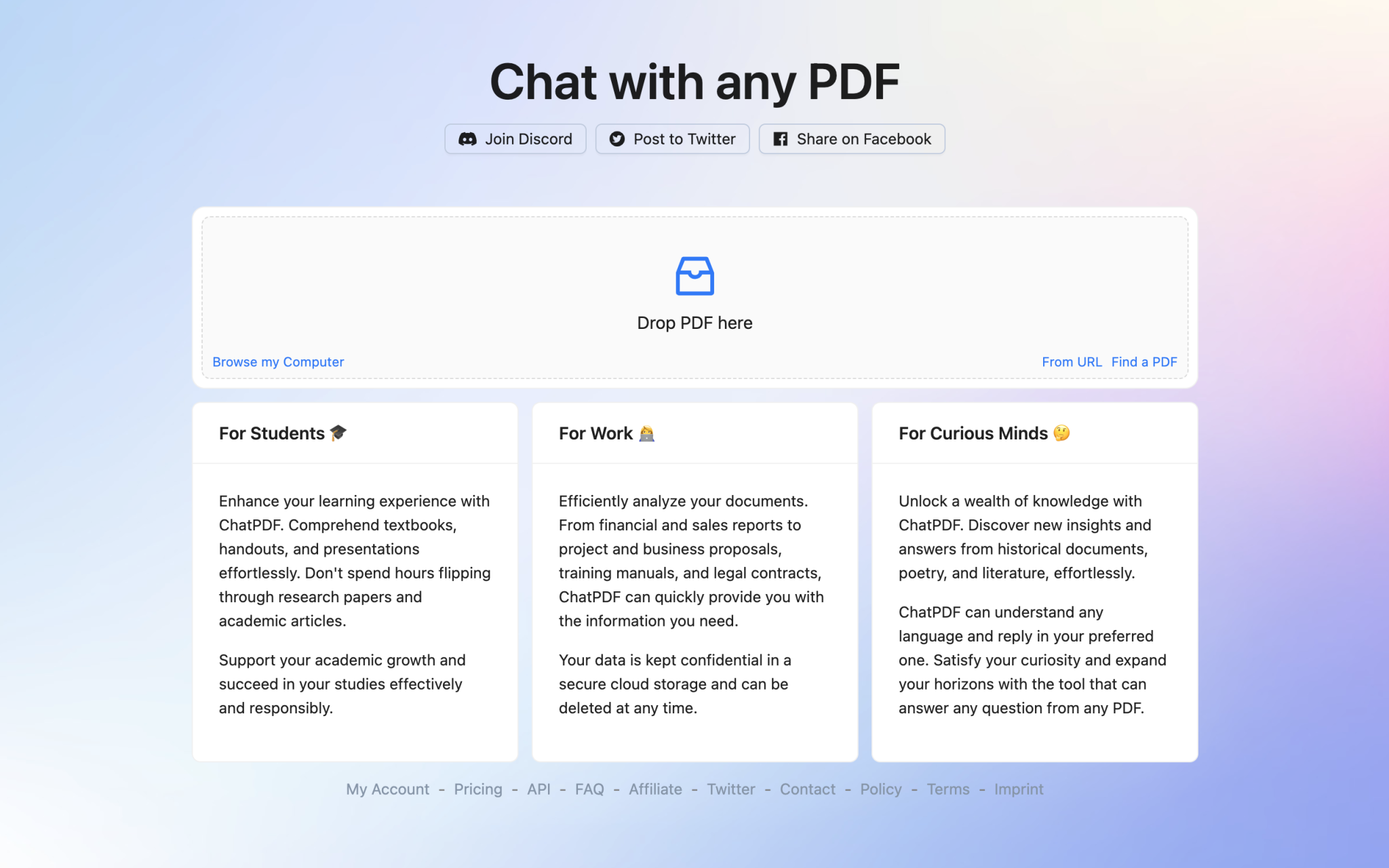 ChatPDF: extrator de informações de PDF - Inteligência Artificial App (AI)