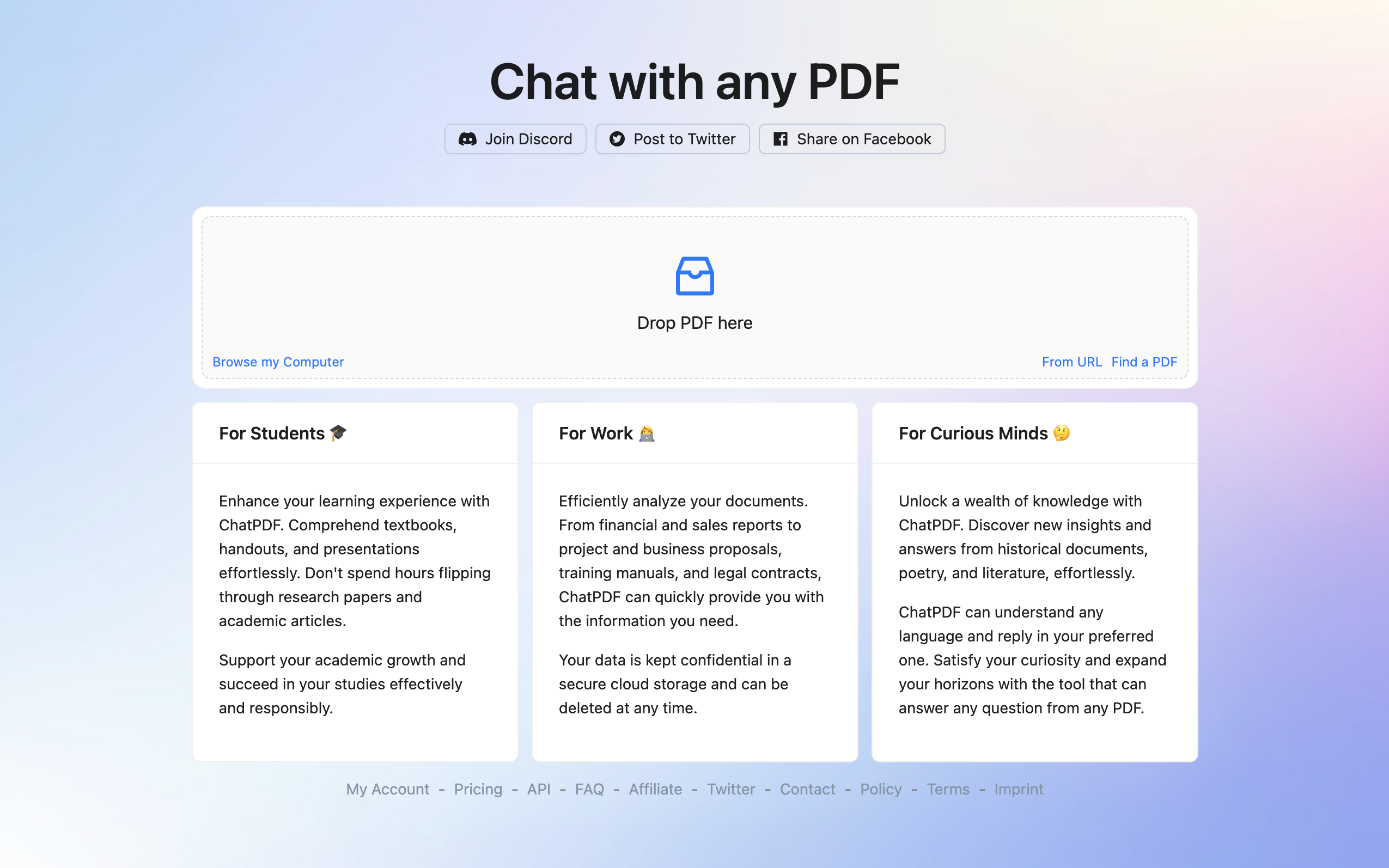 ChatPDF: extrator de informações de PDF - Inteligência Artificial App (AI)