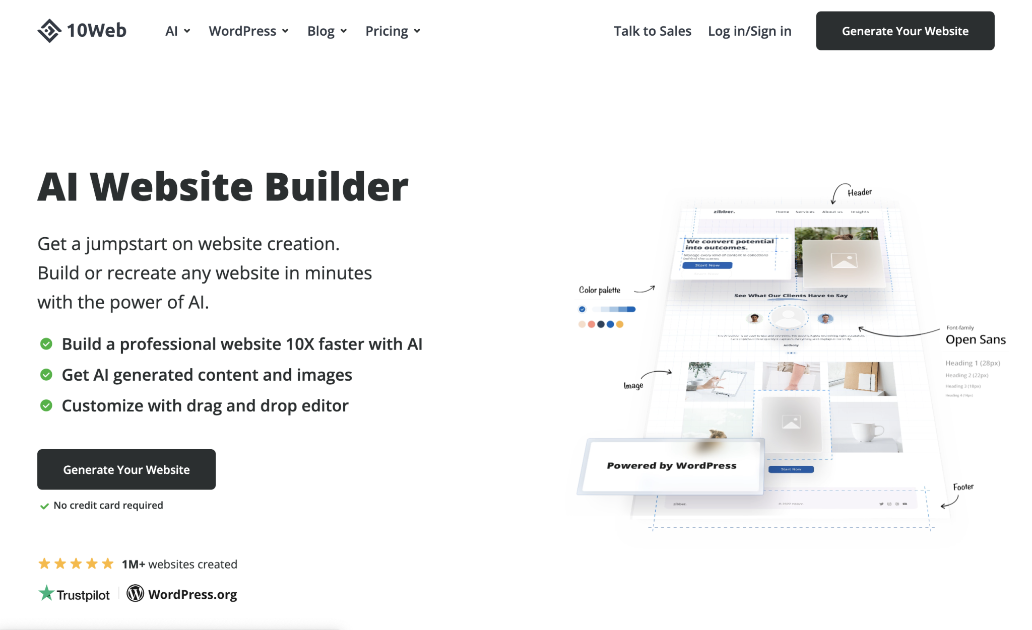 10Web: construtor de sites com IA